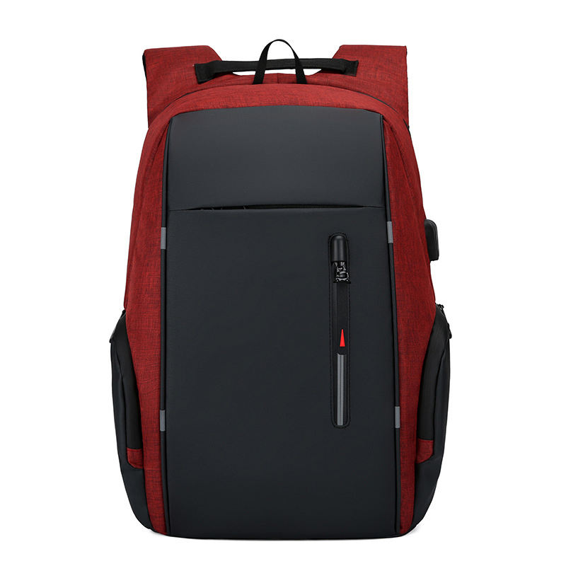 Leather Usb Smart Charging Laptop Backpack